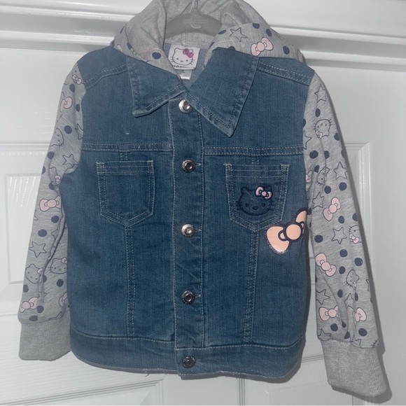 Hello Kitty | Jackets & Coats | Hello Kitty Kids Jean Denim Jacket Blue ...